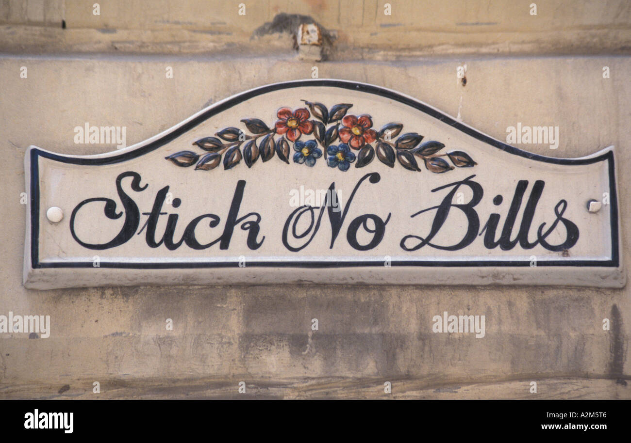Europe, Mediterranean, Malta, Valletta, street sign Stock Photo - Alamy