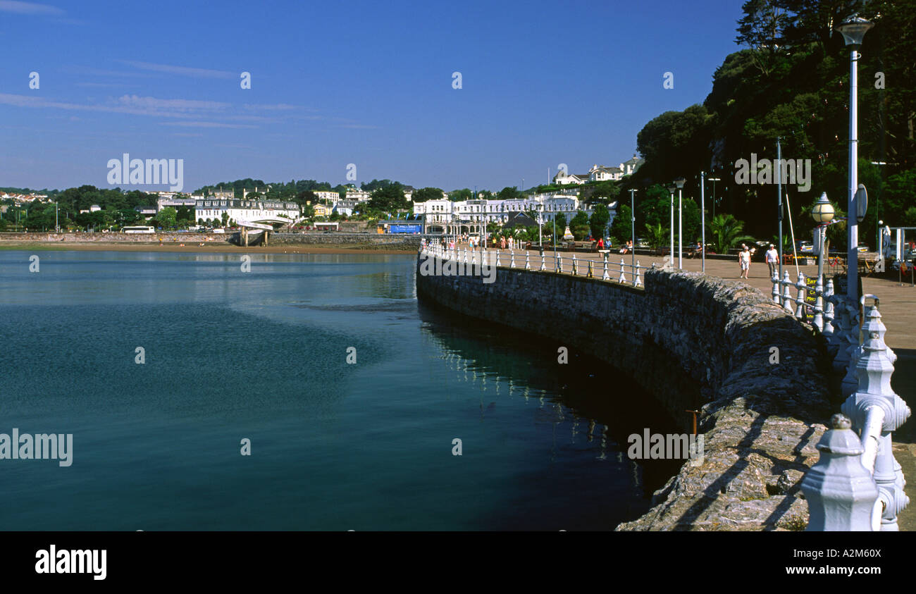 The coastline at Torquay showing Torbay on the English Riviera Devon ...