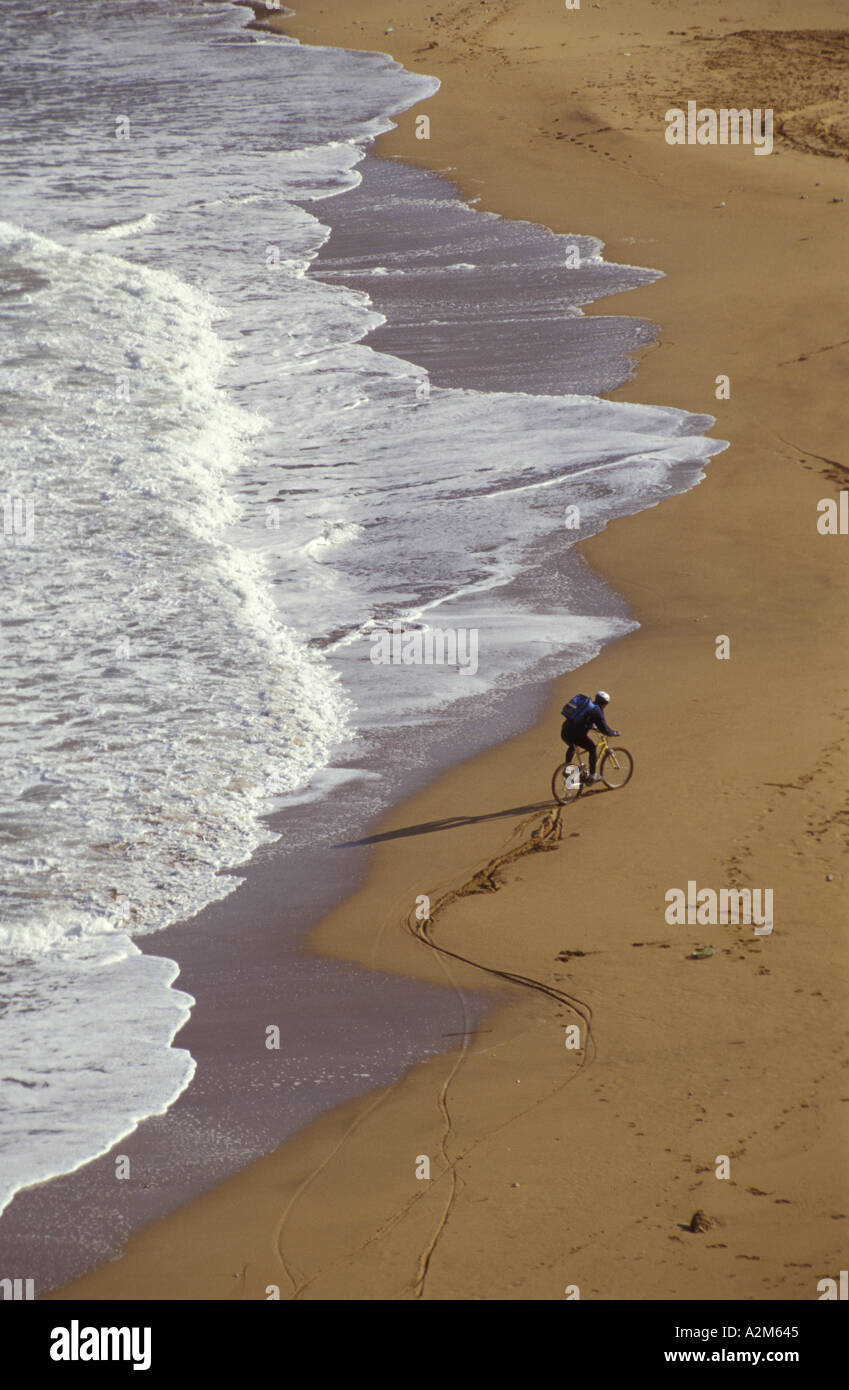 Biker biking beach hi-res stock photography and images - Alamy