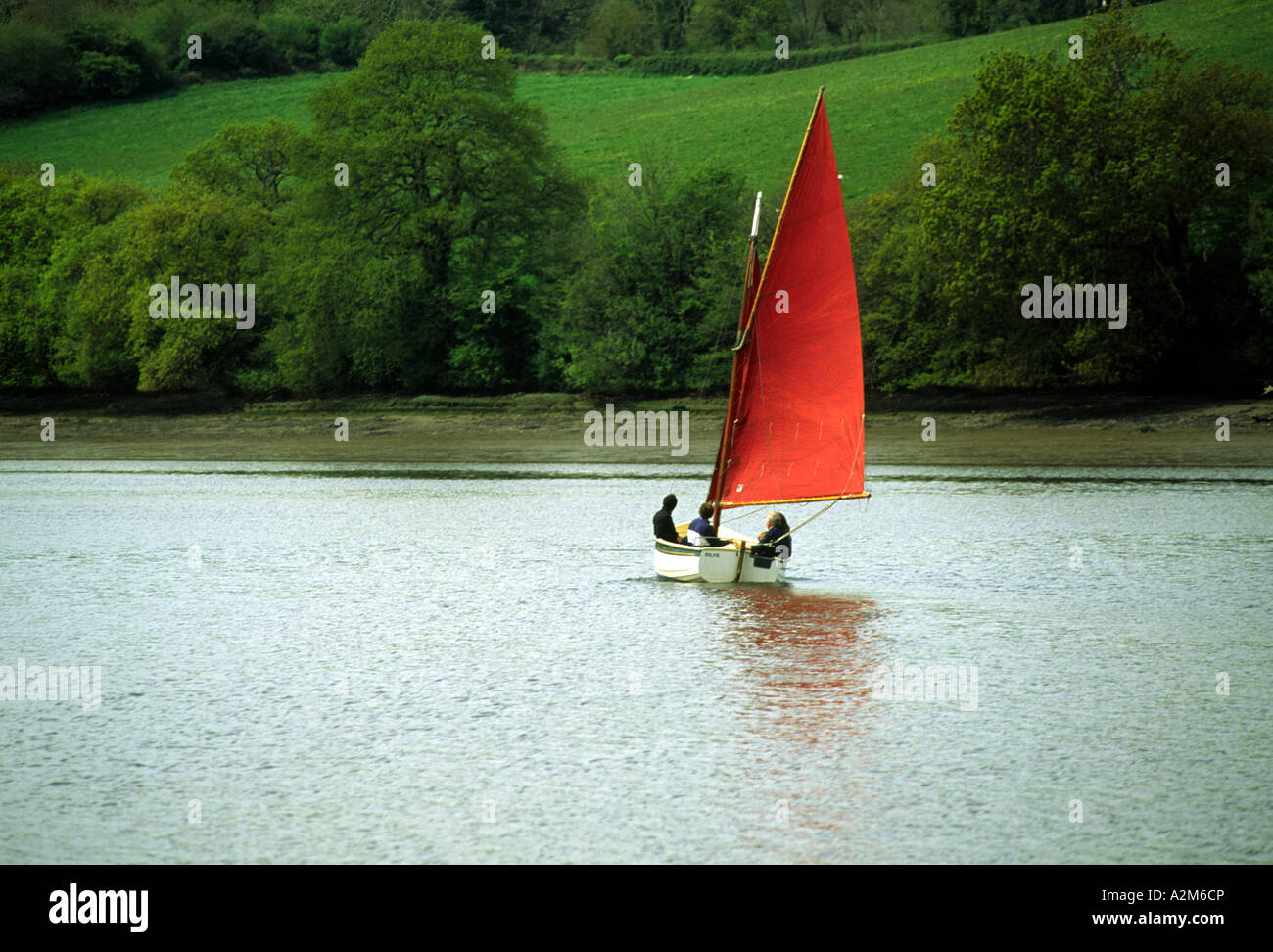 Sailing boat on estuary hi-res stock photography and images - Alamy