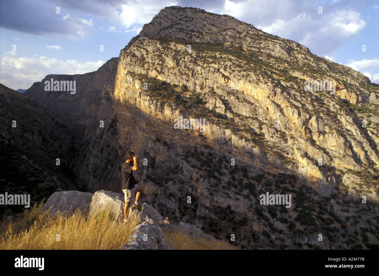 The Devil rock wall Stock Photo - Alamy