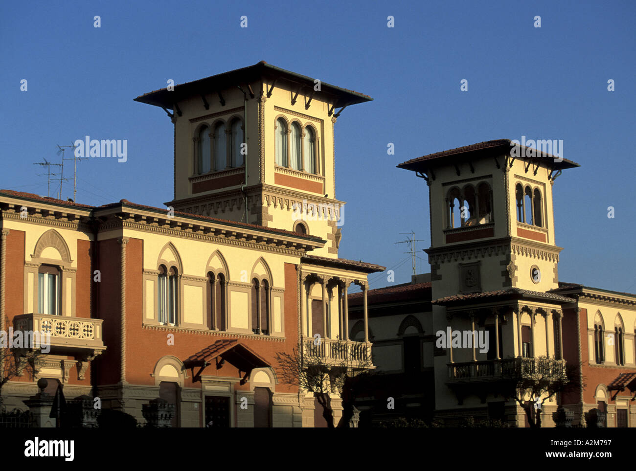 House in Liberty style in Viale Italia Stock Photo - Alamy