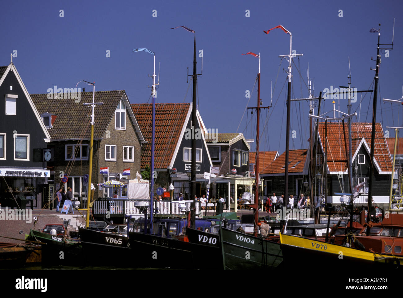 Europe, Netherlands, Volendam. Village waterfront Stock Photo - Alamy