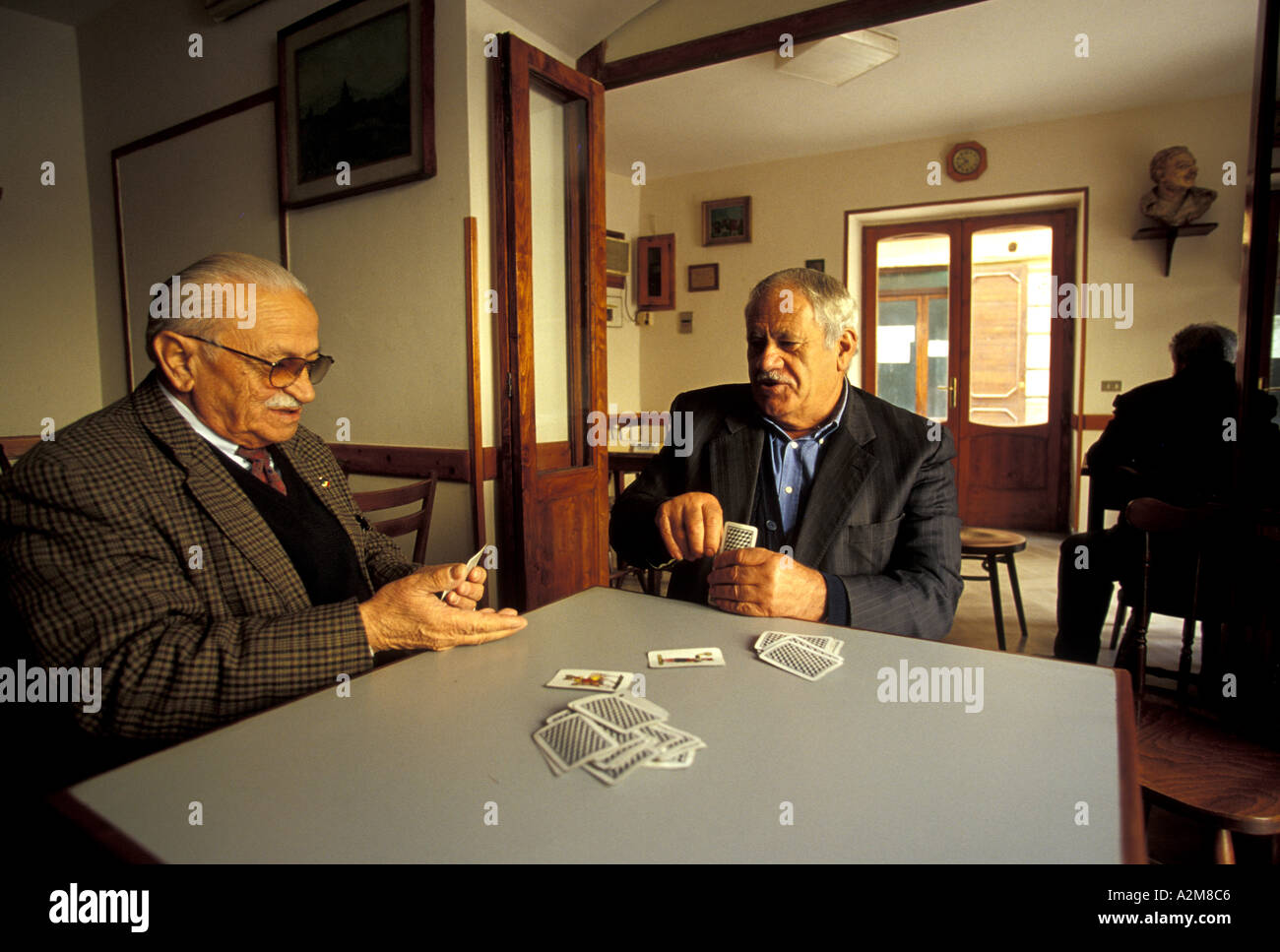 Old men playing hi-res stock photography and images - Alamy