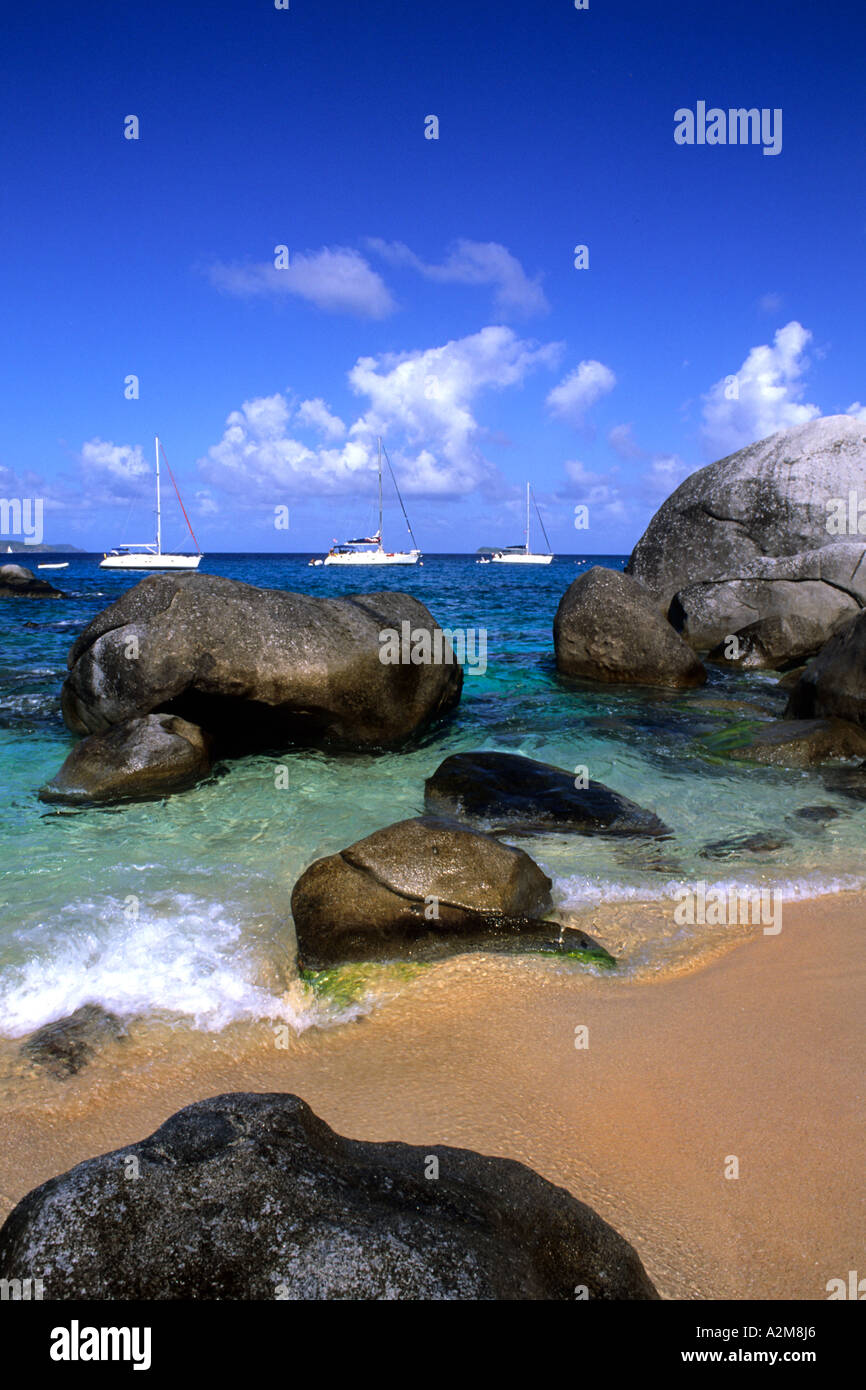 Beautiful rock formation boulder rocks with blue water ocean at The ...