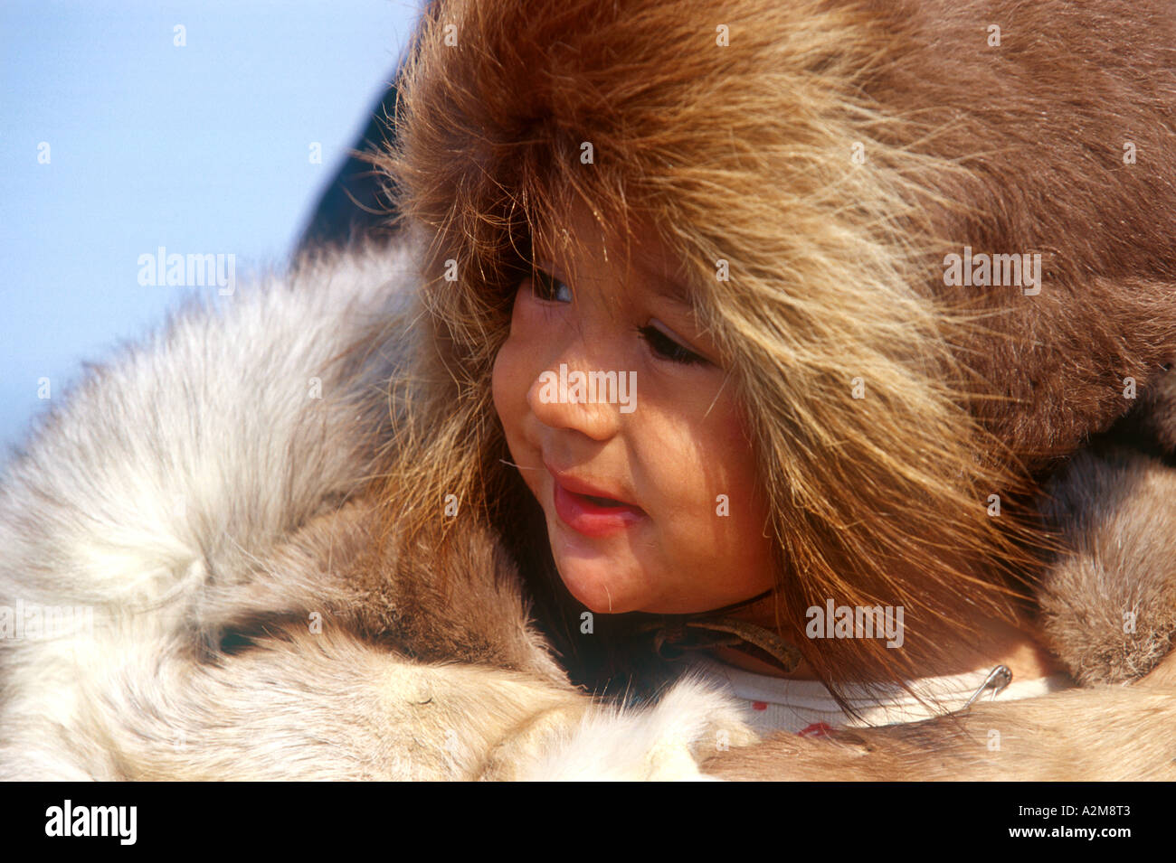 Russia, Siberia, Young Chukchi in traditional costume. Russia's Far ...