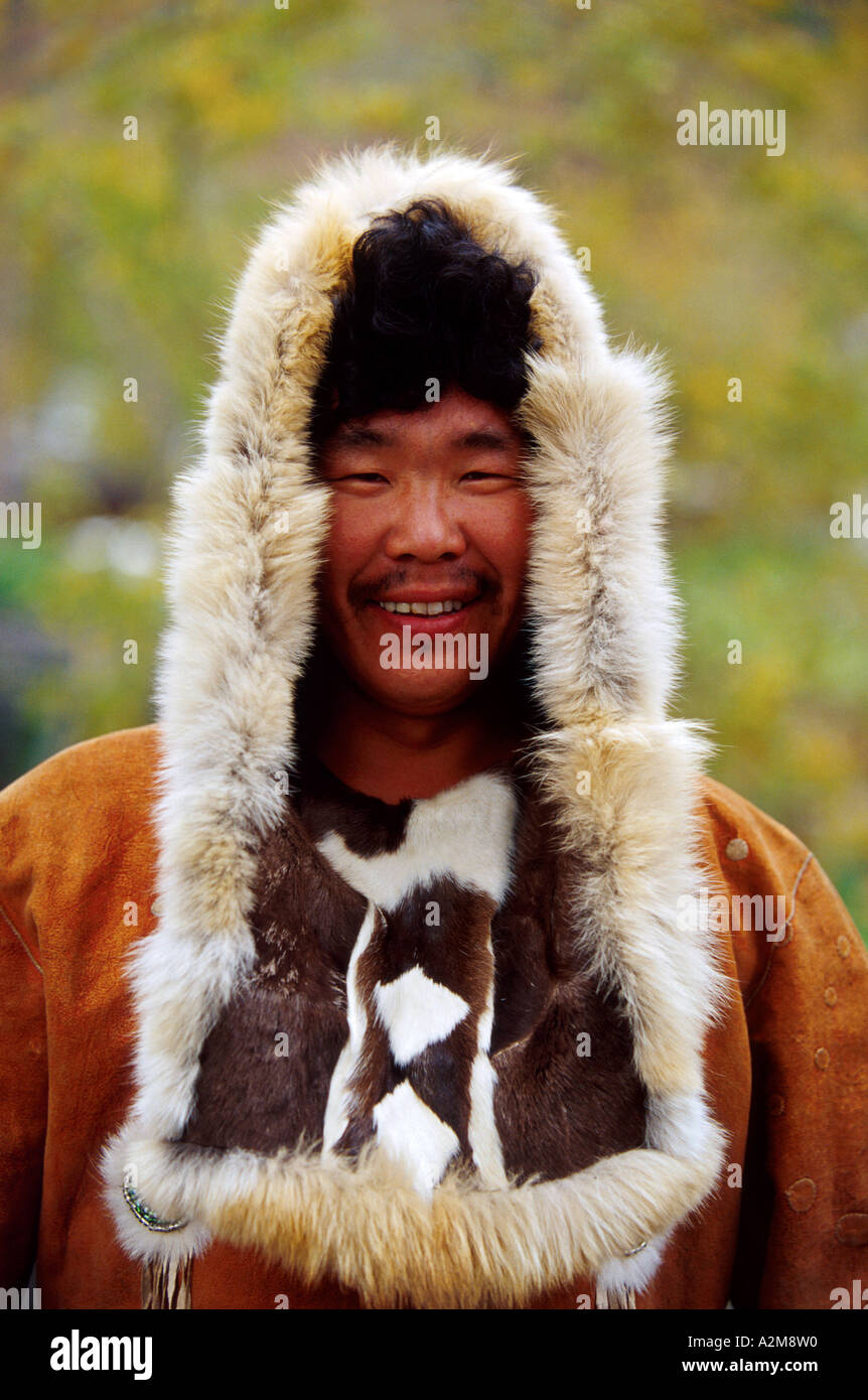ASIA, Russia, Kamchatka Nomad portrait in traditional costume (MR Stock ...