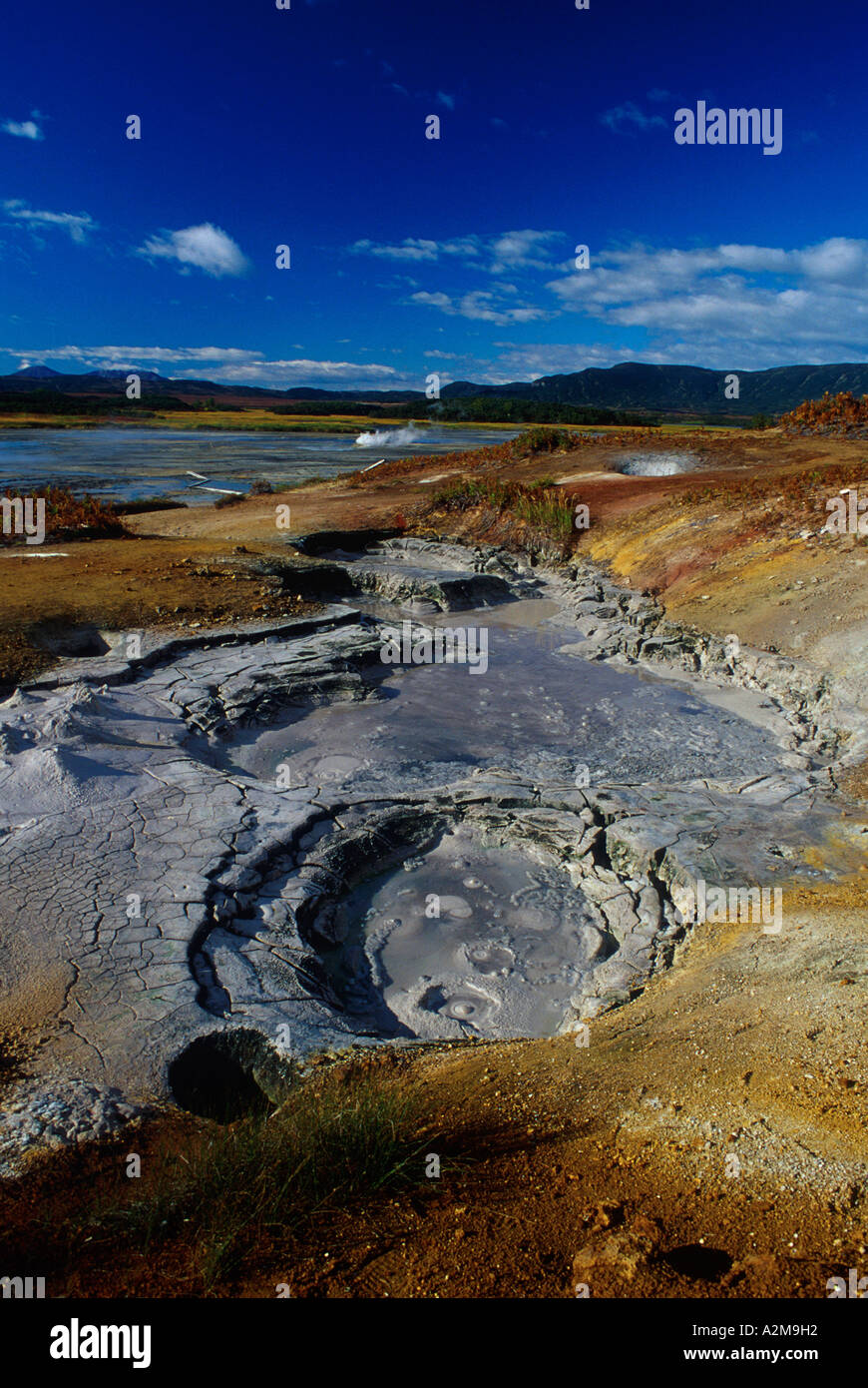 ASIA, Russia, Kamchatka Boiling mud pot in Uzon Caldera Stock Photo - Alamy