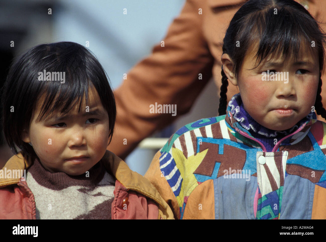 Asia, Russia, Siberia, Inchoun Village. Inuit girls Stock Photo - Alamy