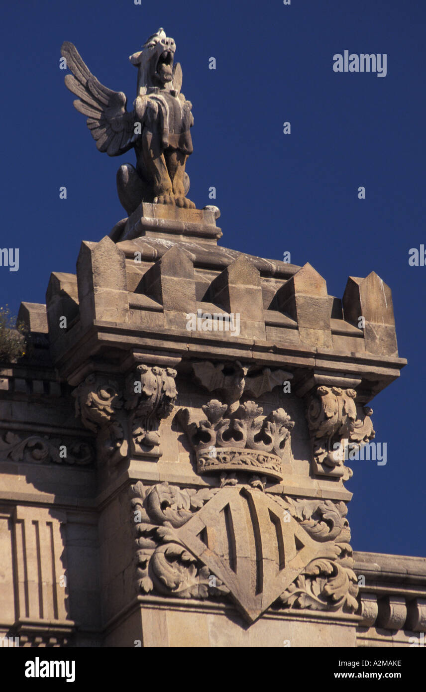 Europe, Spain, Barcelona, ornamental architecture Stock Photo - Alamy