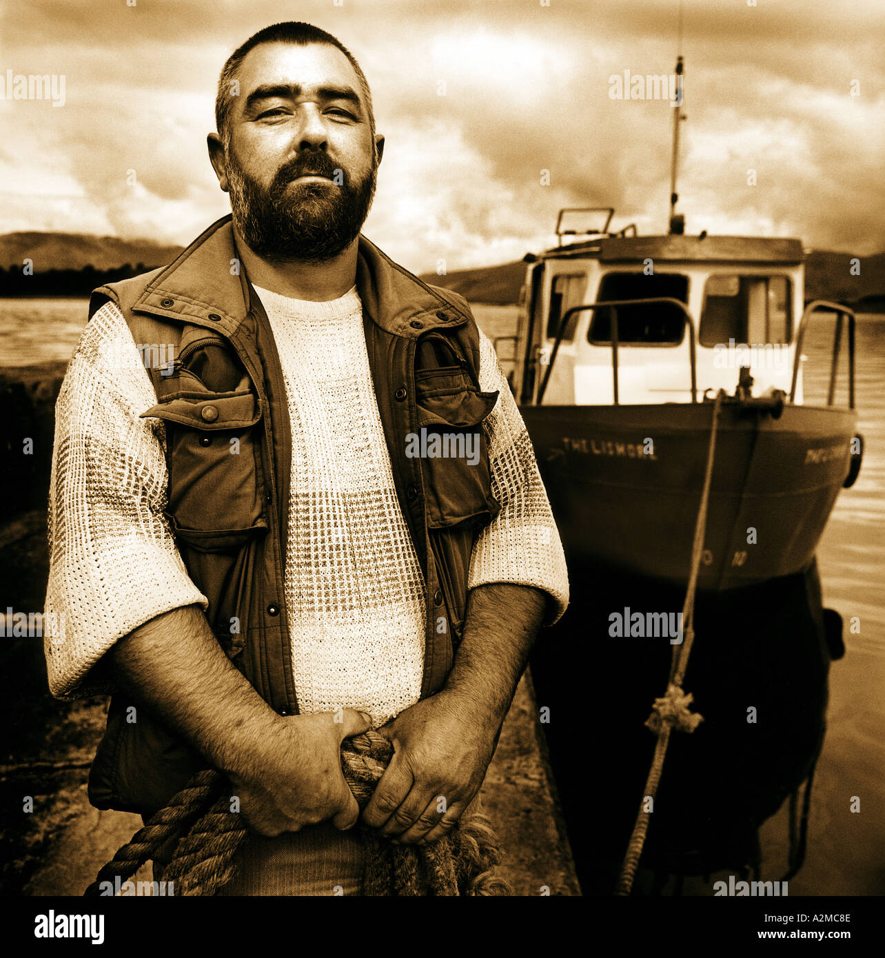 man with ship Stock Photo - Alamy