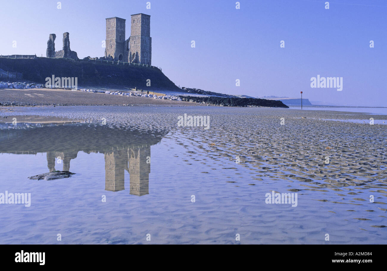 reculver towers thanet kent england church ruin monument Stock Photo ...