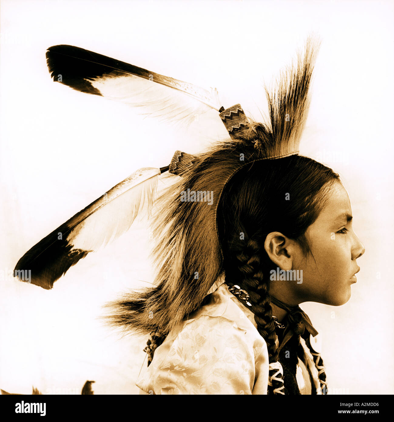 portrait of a young traditional Native American Stock Photo - Alamy