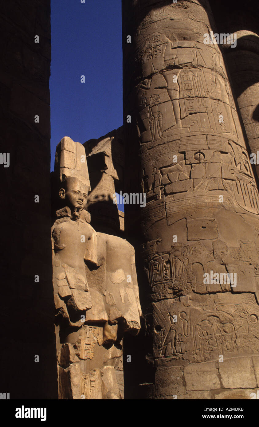 Statue Of Tutankhamun,Inside Karnack Temple Stock Photo - Alamy