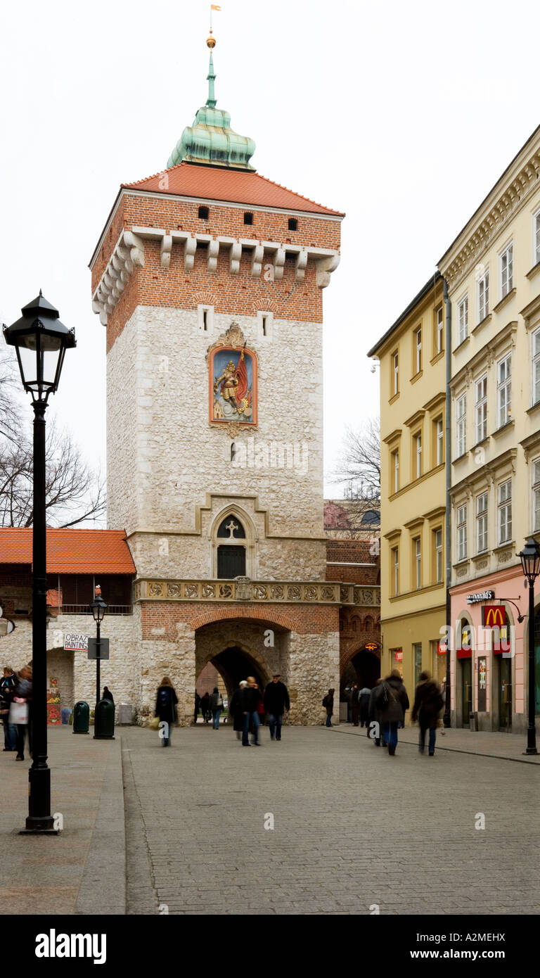 Florian Gate Brama Florianska ul.Florianska street Cracow Krakow Stare ...