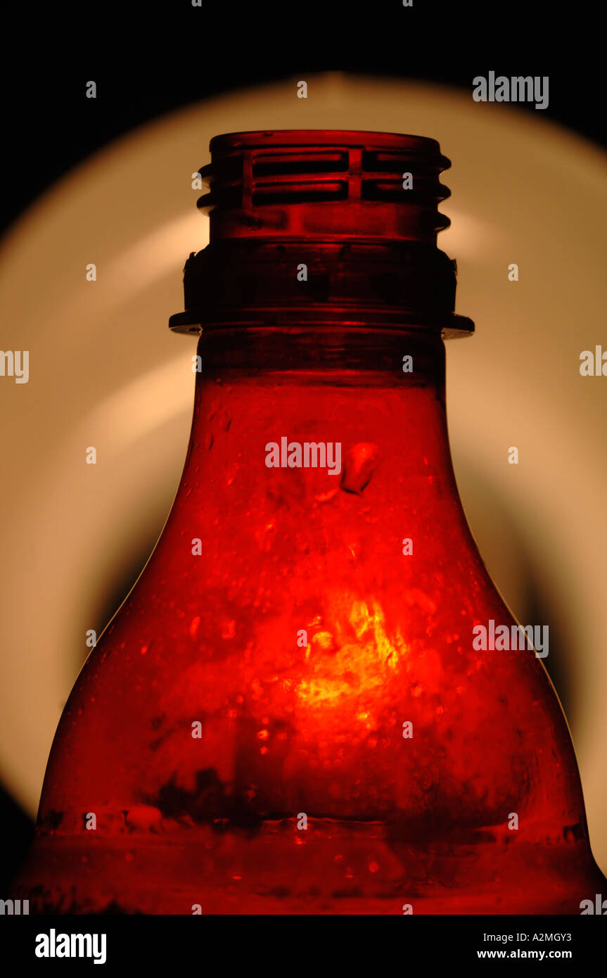 Red Plastic Bottle Stock Photo - Alamy