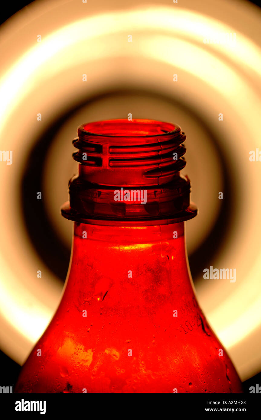 Red Plastic Bottle Stock Photo - Alamy