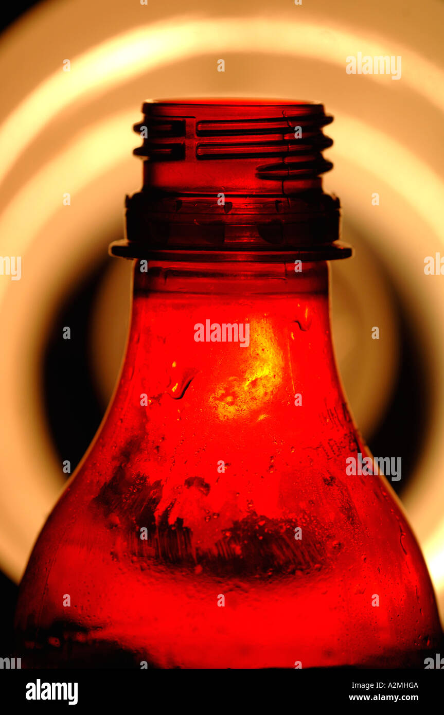 Red Plastic Bottle Stock Photo - Alamy