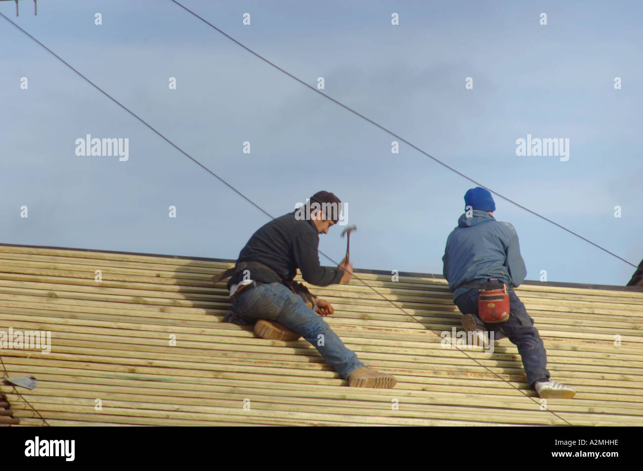 Renewing roofing hi-res stock photography and images - Alamy