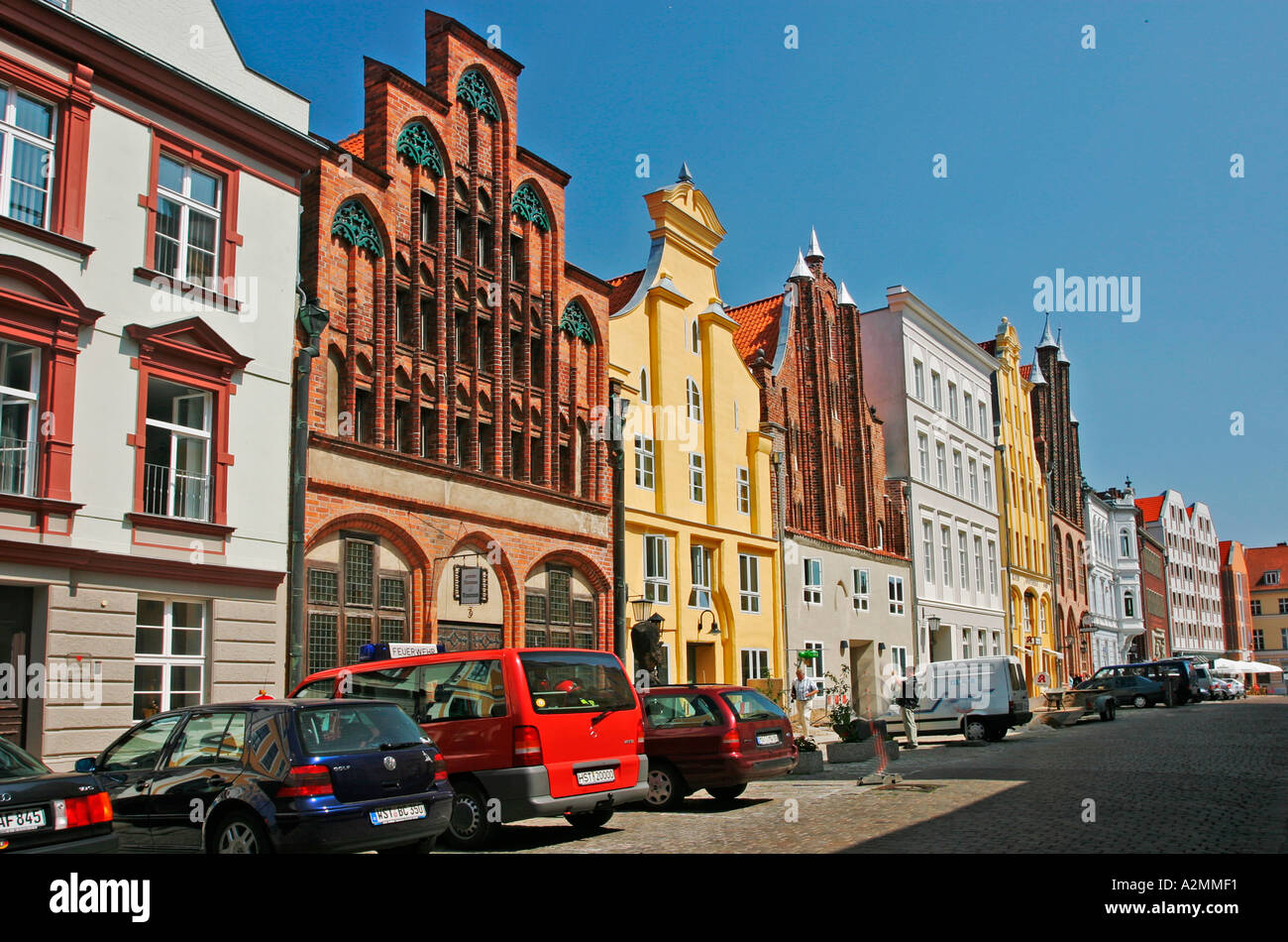 BRD Germany Mecklenburg Vorpommern City Stralsund Historical Houses in ...