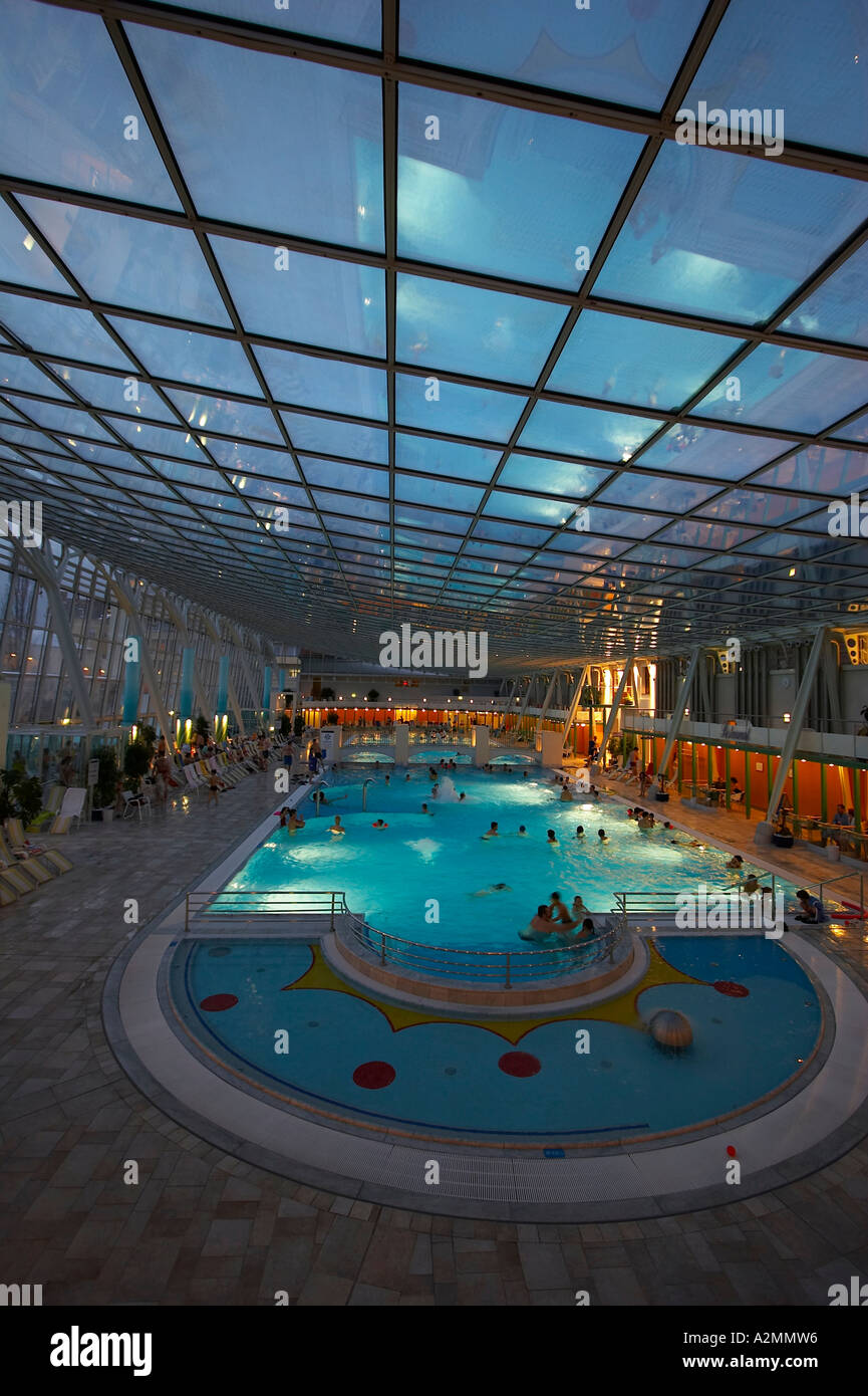 swimming bath at night Stock Photo - Alamy