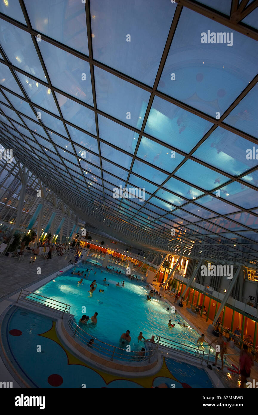 swimming bath at night Stock Photo - Alamy
