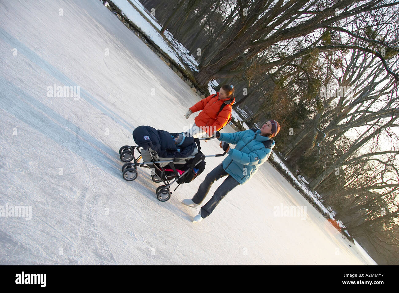 ice skating with baby Stock Photo - Alamy