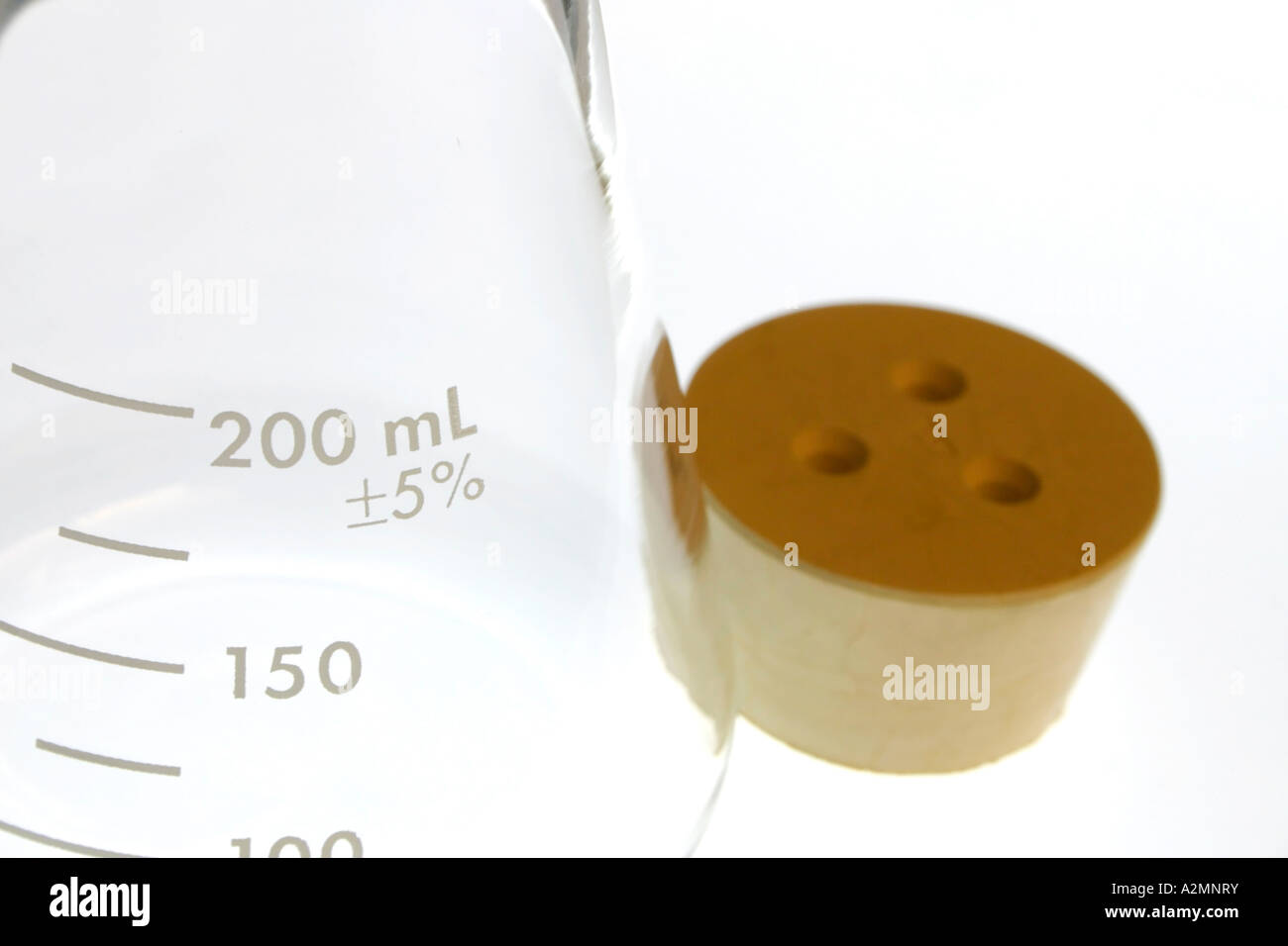 Erlenmeyer flask and stopper Stock Photo - Alamy