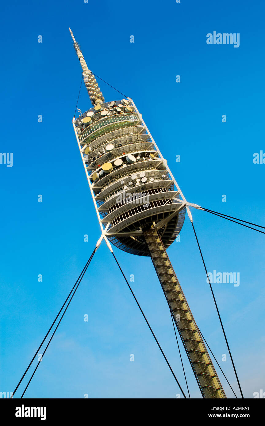 TELECOMMUNICATION TOWER DESIGN BY NORMAN FOSTER BARCELONA SPAIN Stock ...