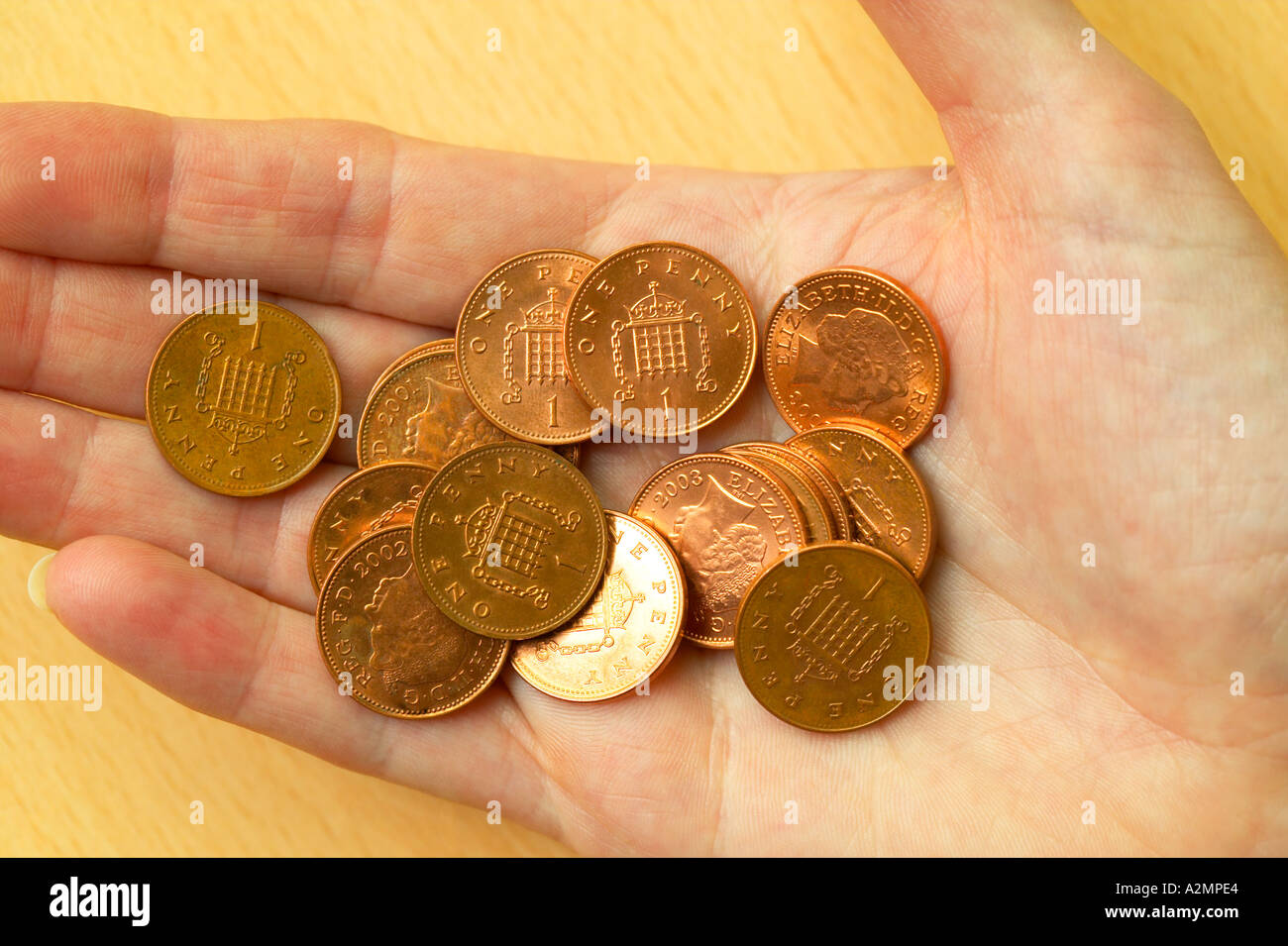 Pennies hi-res stock photography and images - Alamy