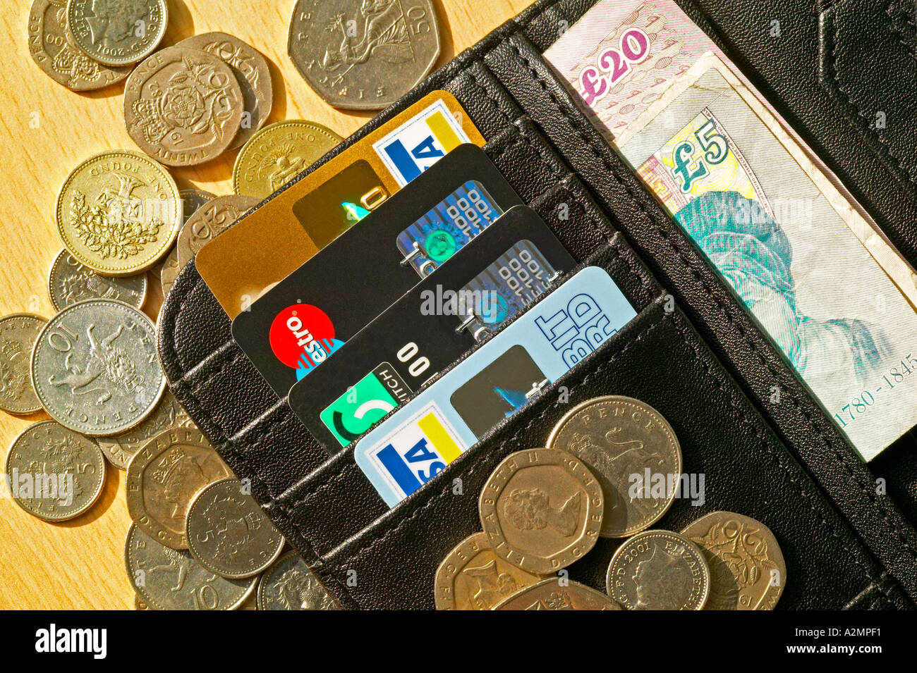 cash and credit cards Stock Photo - Alamy