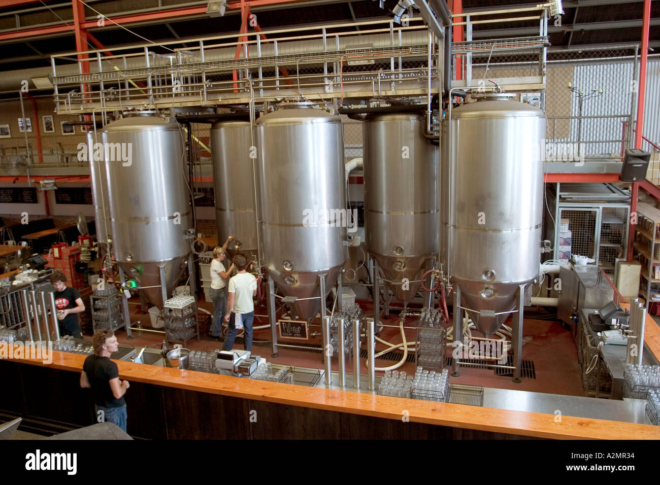 Beer at the bar is served from these huge vats at Little Creatures ...