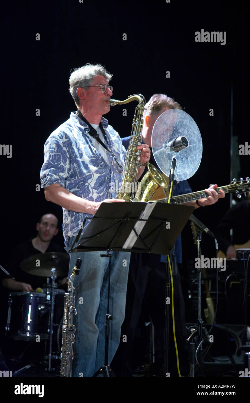 Tim Sanders saxophone player at TR party January 2007 Stock Photo - Alamy
