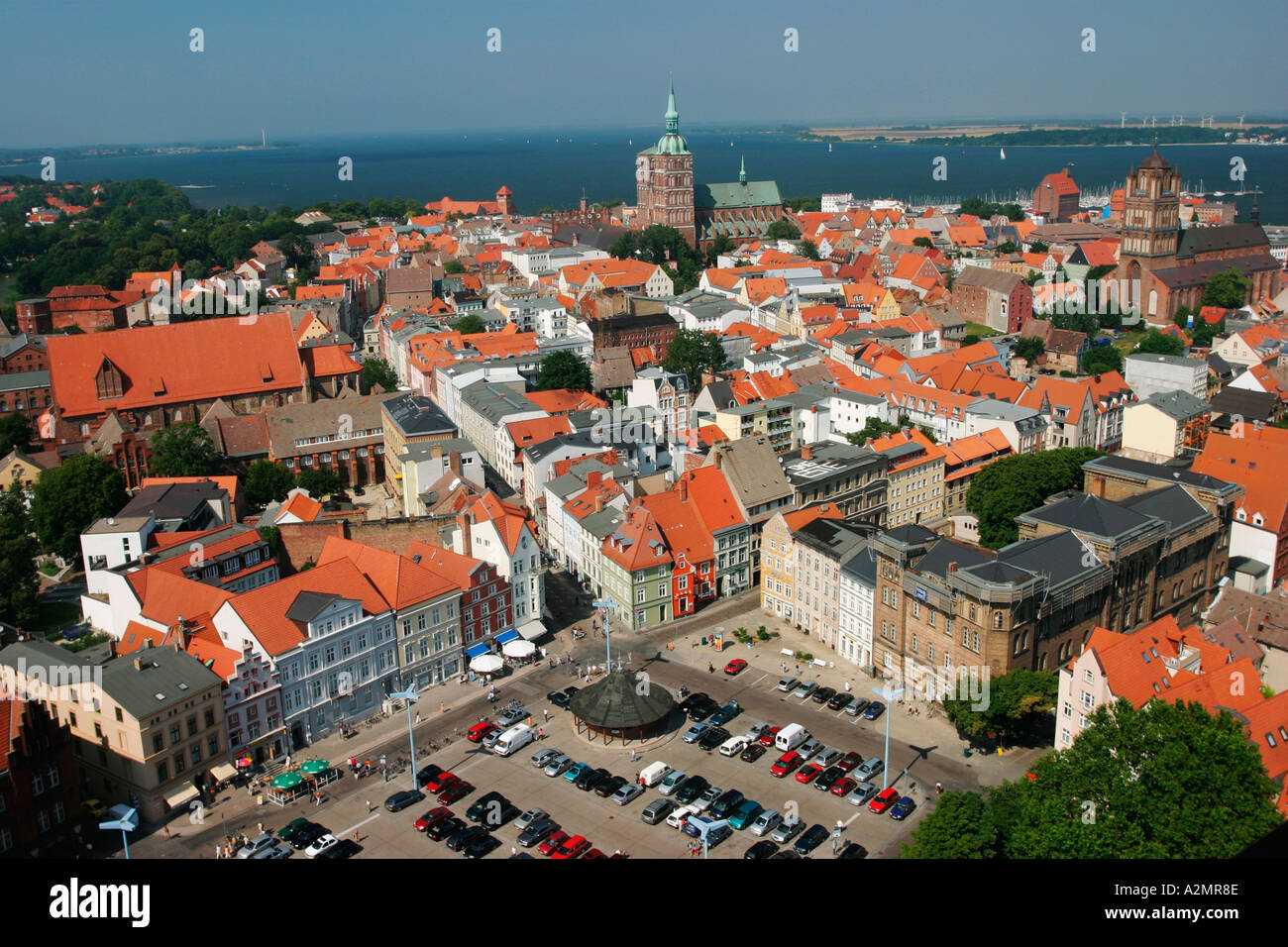BRD Germany Mecklenburg Vorpommern City Stralsund View from Tower of ...