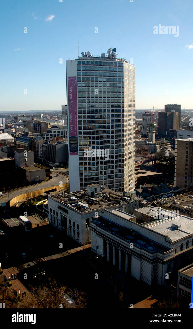 Birmingham buildings tall tower high commerce office block hi-res stock ...