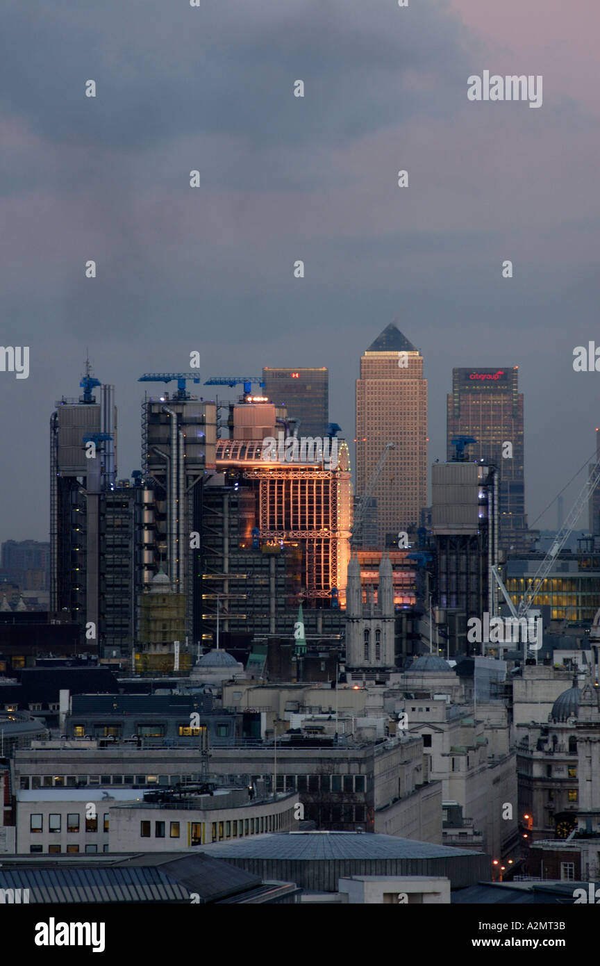 City of London Skyline at Dusk Stock Photo - Alamy