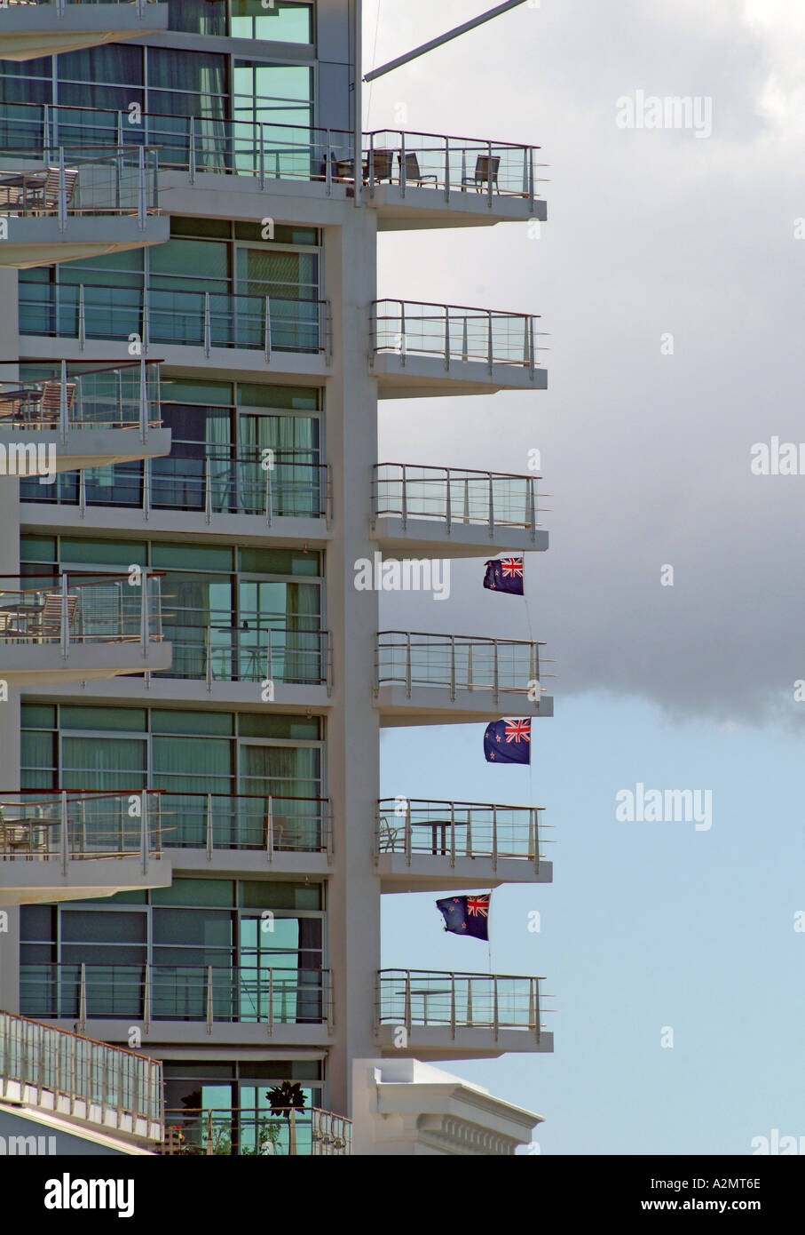 The Hilton Hotel Auckland Waterfront Waitemata New Zealand Stock Photo ...