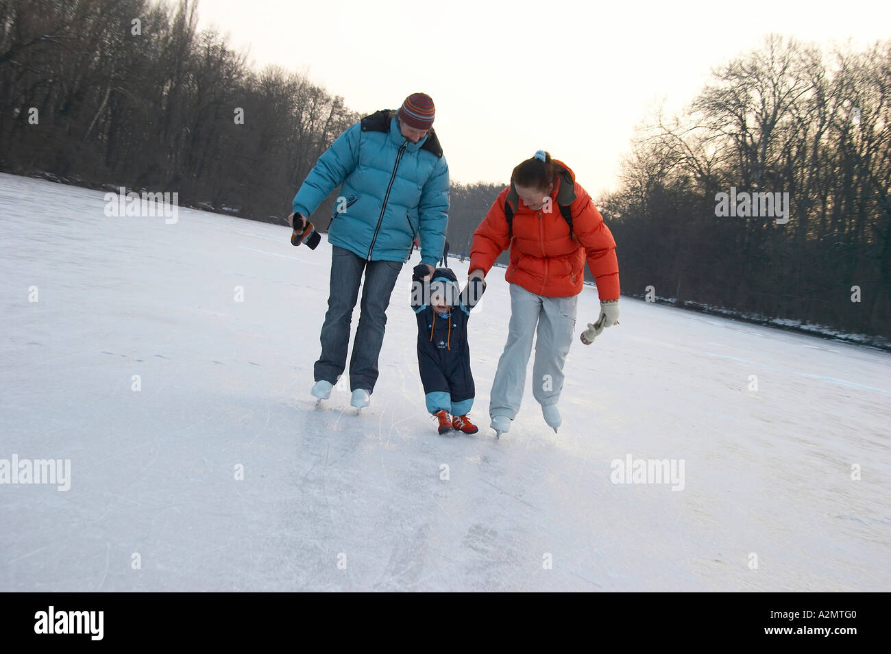 ice skating with baby Stock Photo - Alamy