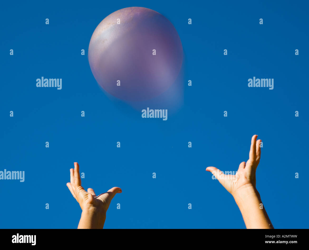 Ball being tossed into the air Stock Photo - Alamy
