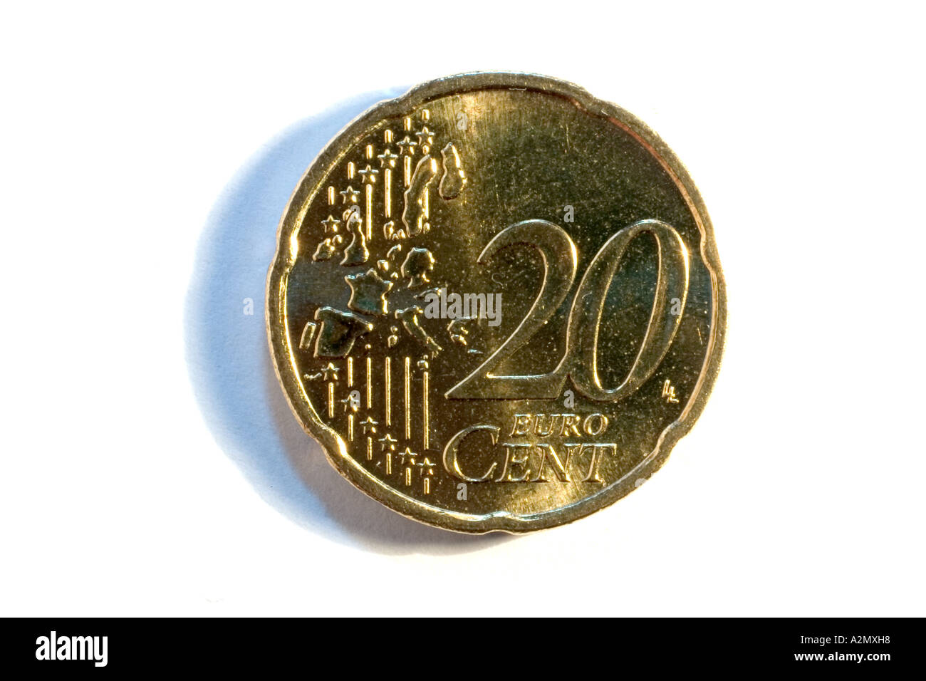 20 euro cent coin Cut Out Stock Images & Pictures - Alamy