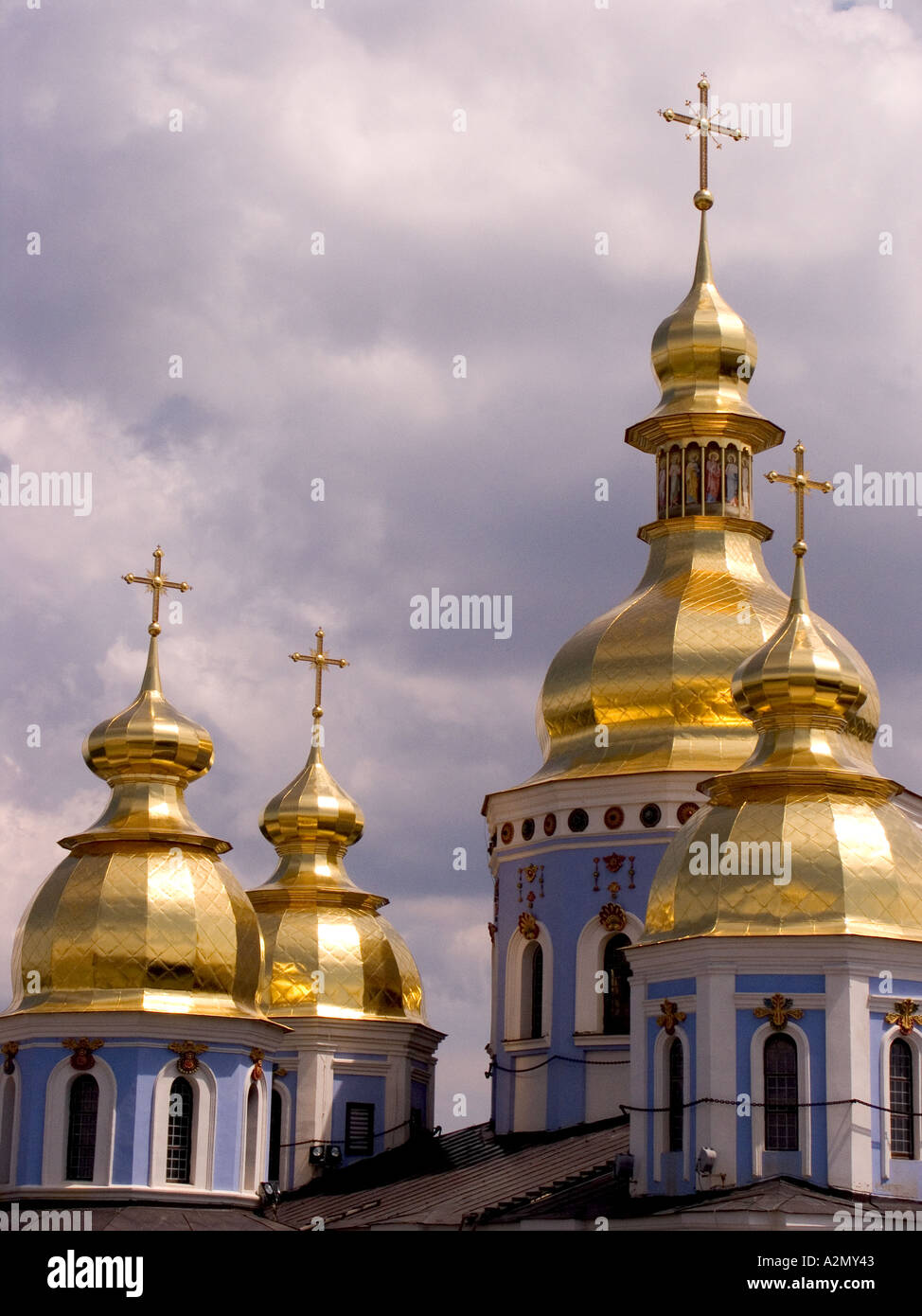 Ukraine Kiev golden domes from St Michel Monastery golden domes and ...