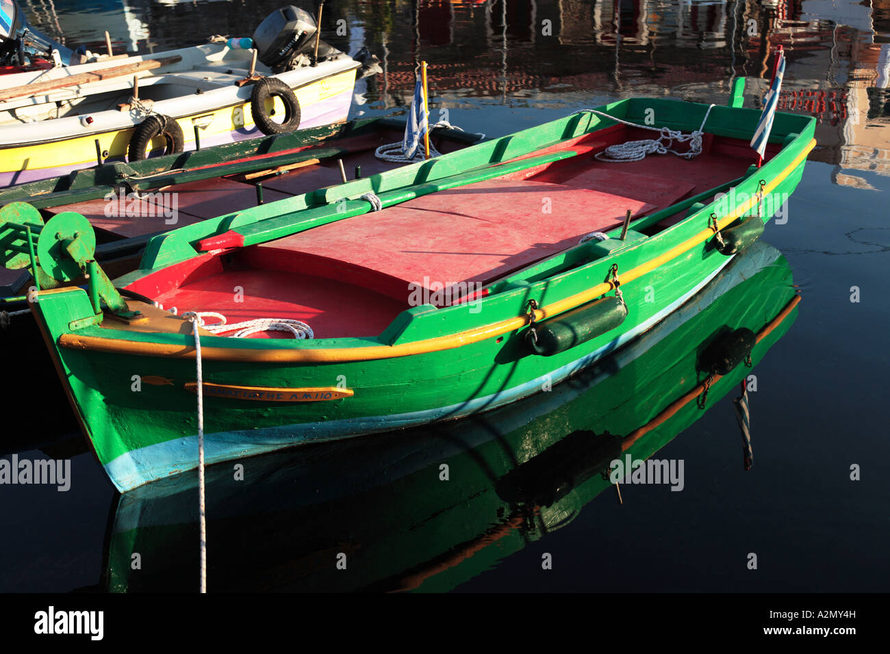 Single painted fishing boat hi-res stock photography and images - Alamy