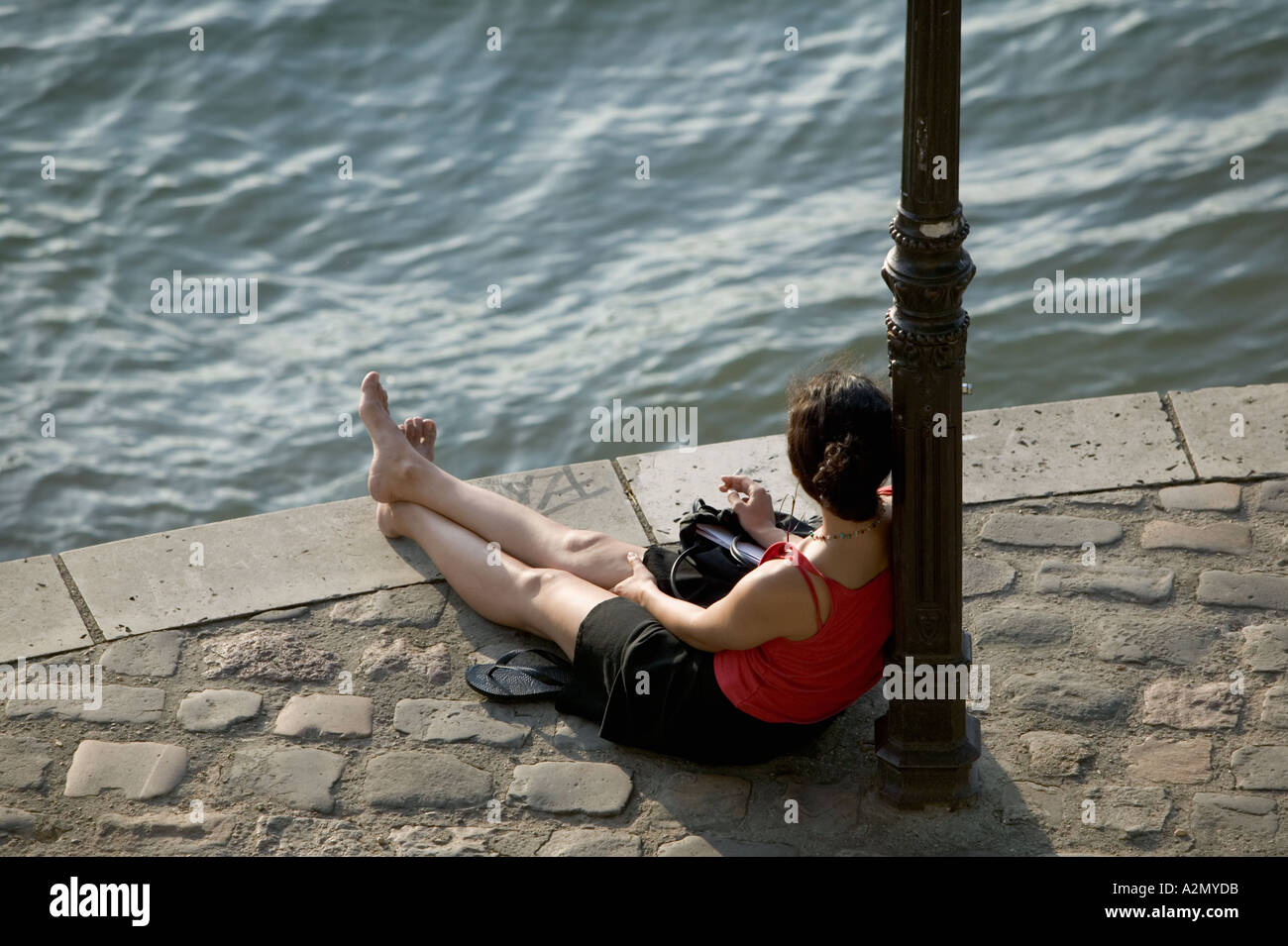 Quai de Bourbon Ile Saint Louis Seine Paris France Stock Photo - Alamy