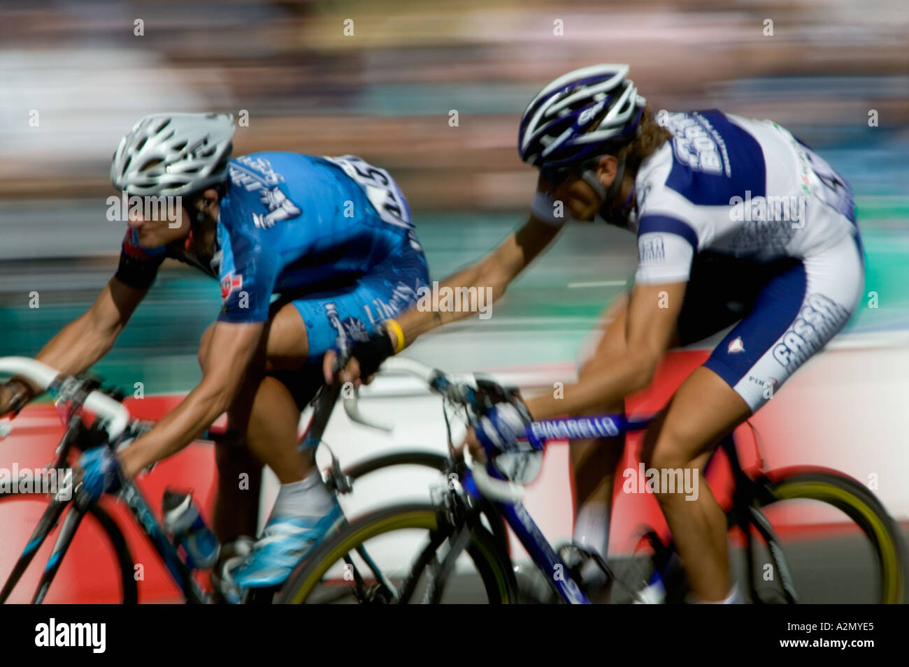 Bicycle racers on final stage of the Tour de France Paris France Stock ...