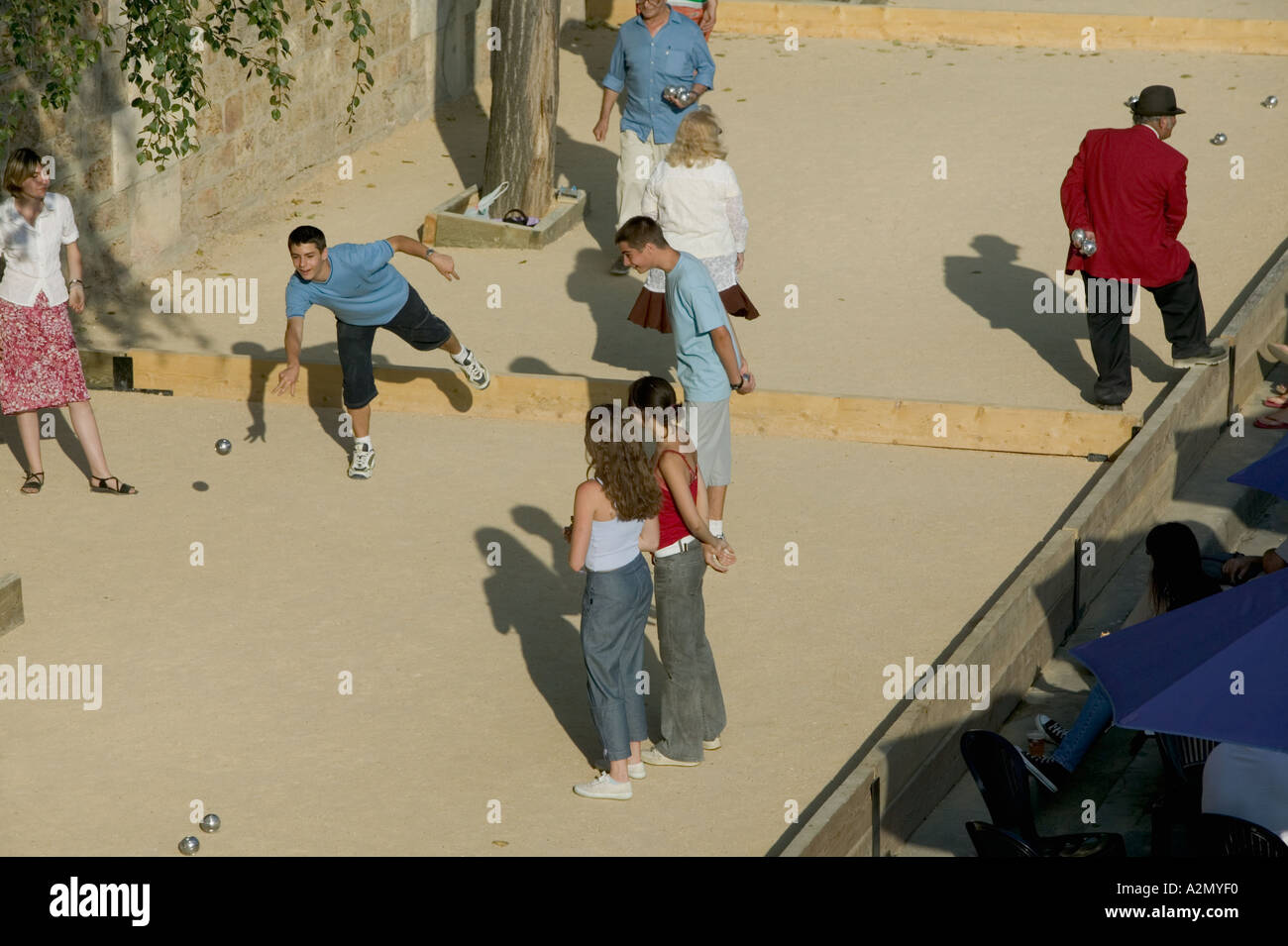 Playing petanque at Paris Plage Paris France Stock Photo - Alamy