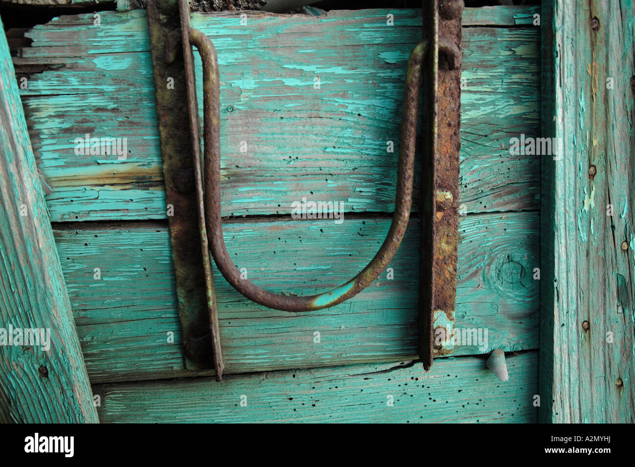 worn painted timber box Stock Photo - Alamy