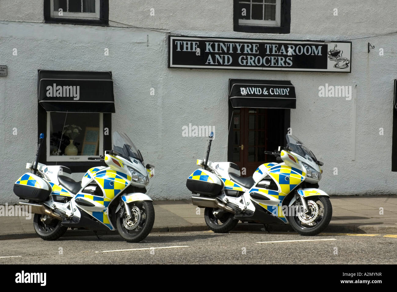 even traffic cops need a tea break, Scottish police motorcycles parked ...