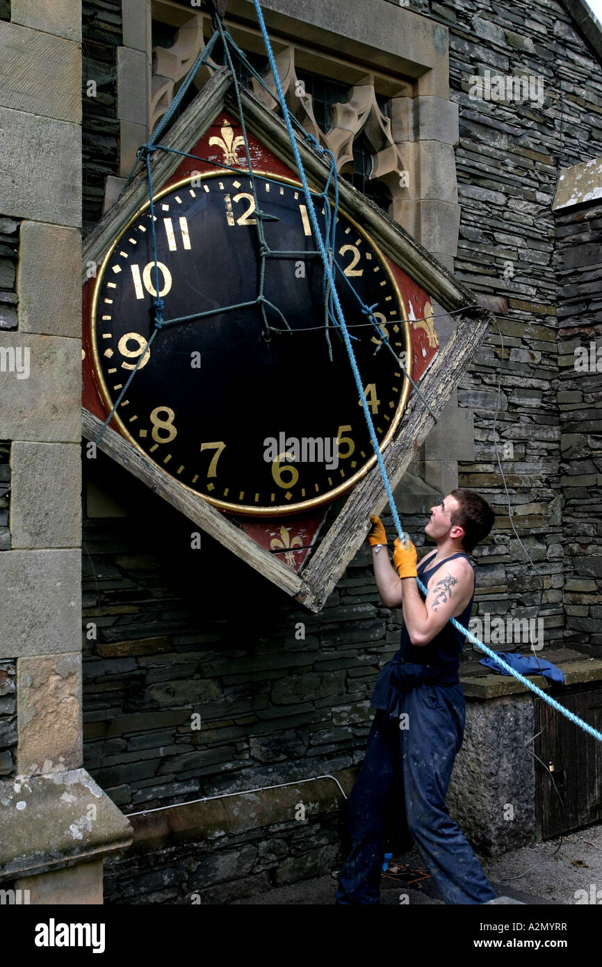 Church clock repairs Parish Church of St Mary Applethwaite Windermere ...