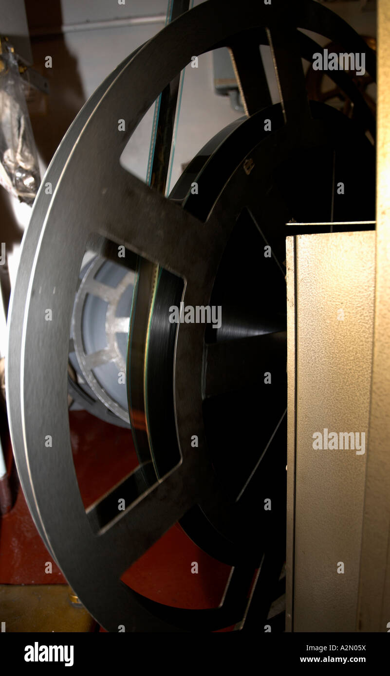 Royalty Cinema inside projection room & projectionist & projector Stock ...