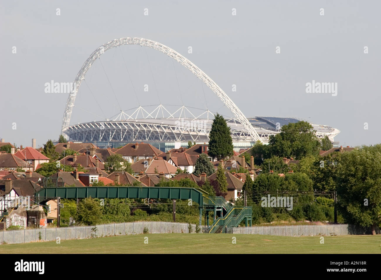 The new Wembley Stadium dominating the skyline over south west London ...